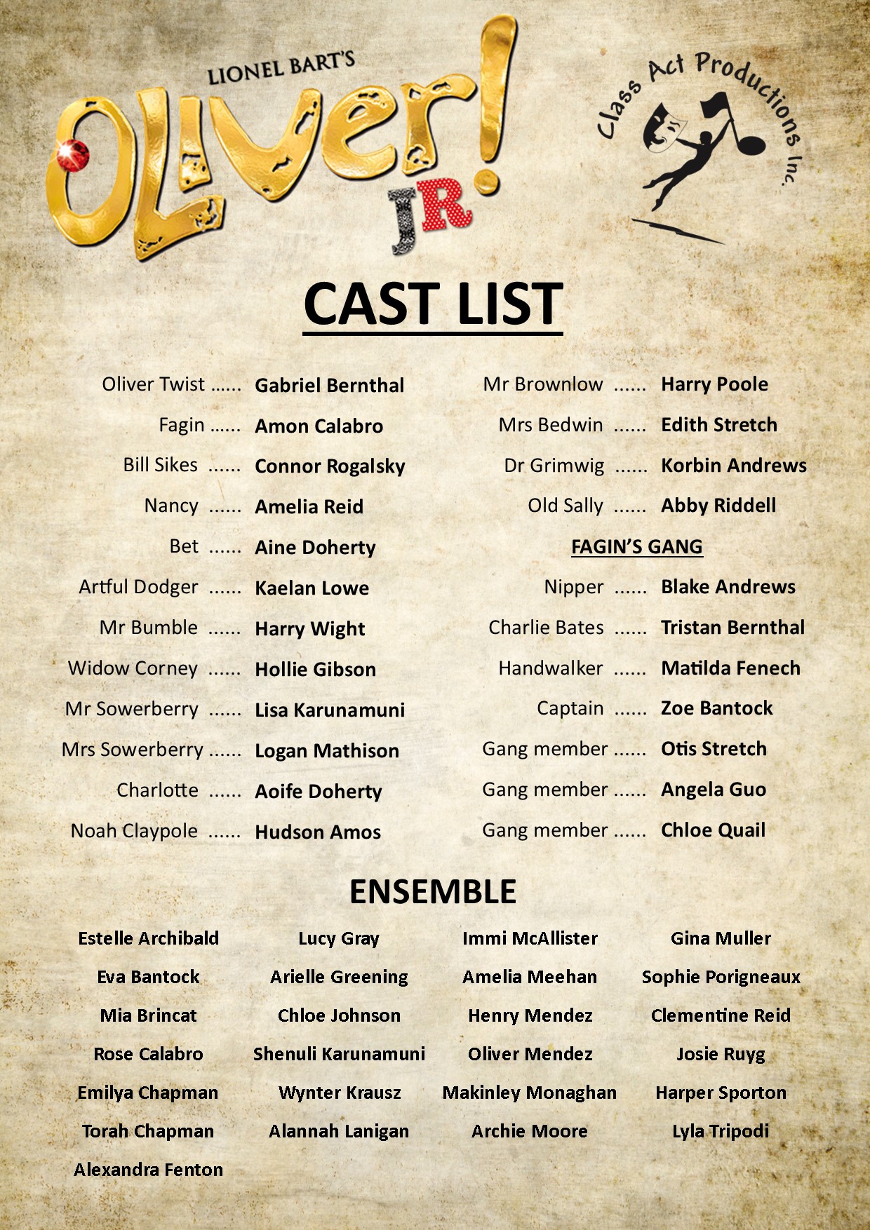Class Act Productions – Engaging Youth in Theatre